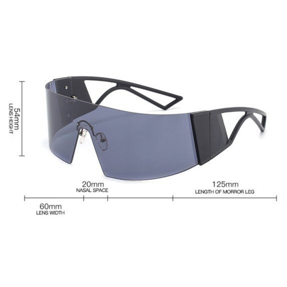 Accessories | Men Sunglasses Oversized One Piece Dark Brown Lens ...
